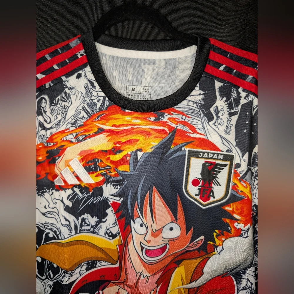 adidas | Shirts | Adidas X Japan Jfa X One Piece Soccer Jersey Luffy ...
